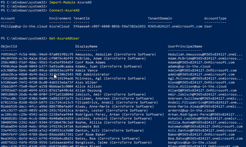 How to install and use the AzureAD PowerShell module - Scripting up in the Cloud